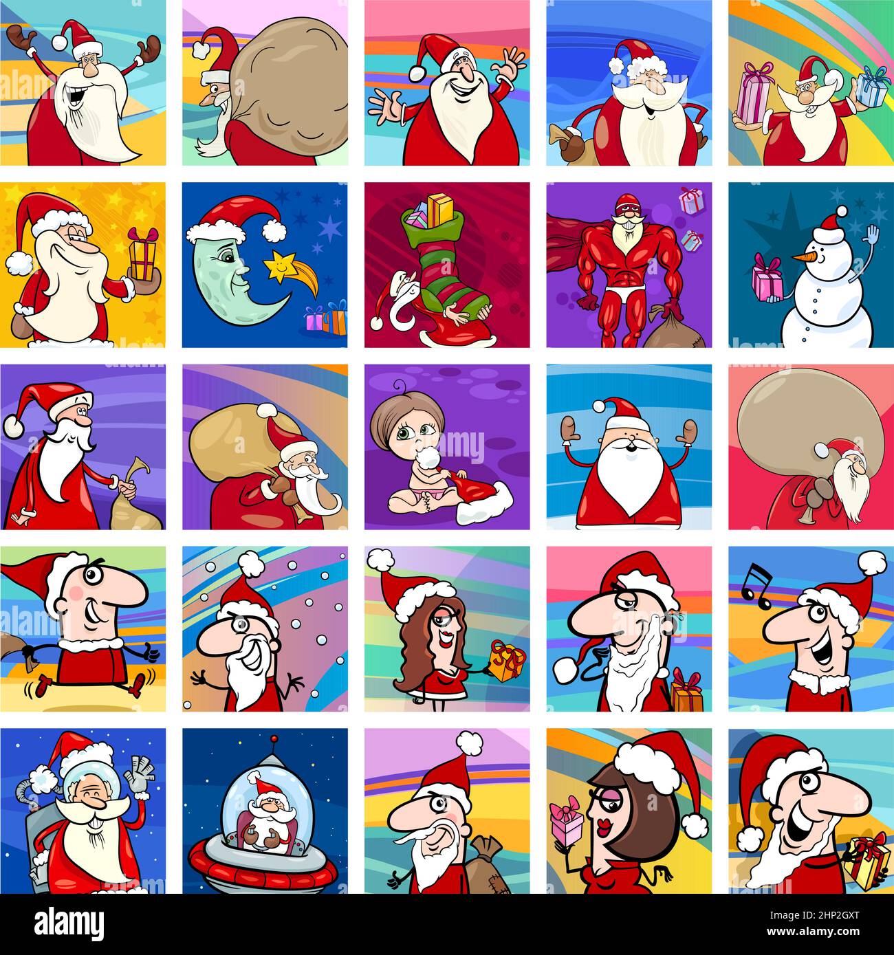 Collection christmas characters snowman Stock Vector Images - Alamy