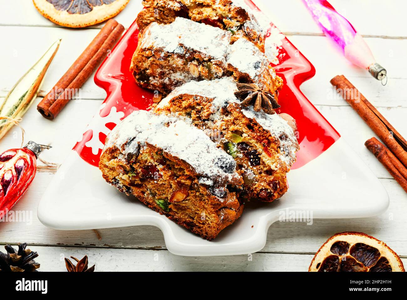 Stollen is a traditional German Christmas pastry. Christmas cupcake ...