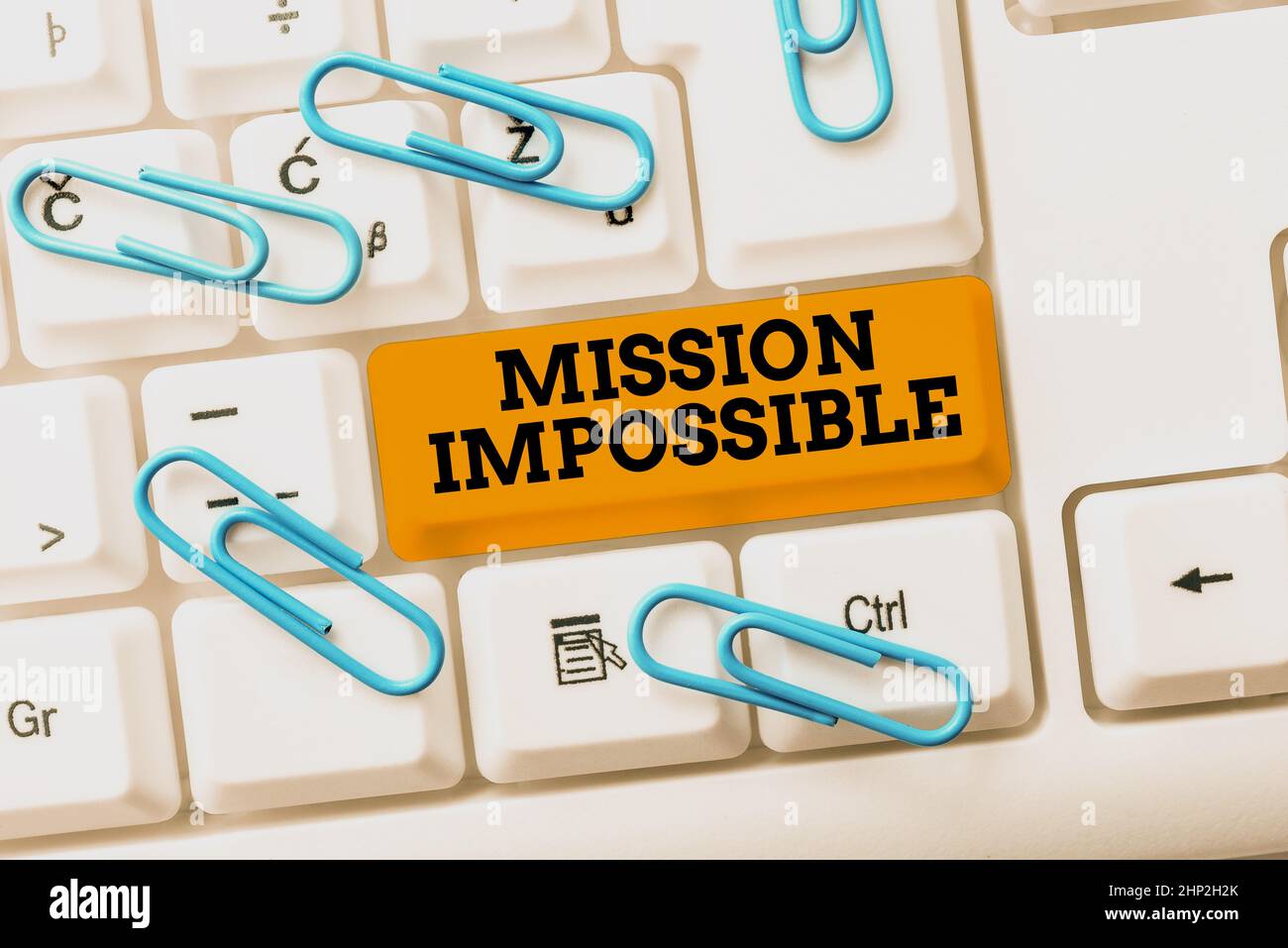 Text showing inspiration Mission Impossible, Business approach ...