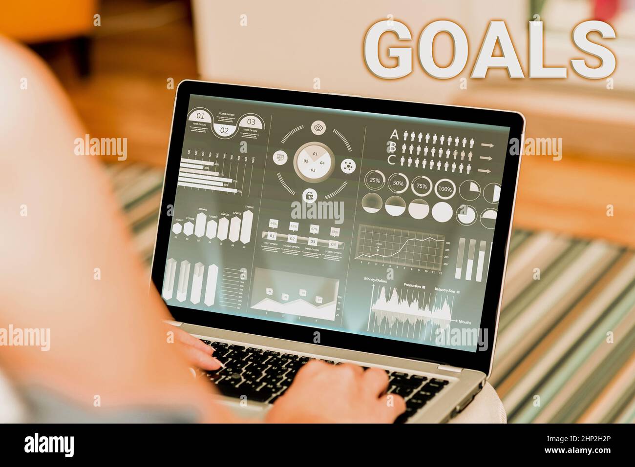 Inspiration showing sign Goals, Word for persons ambition or effort aim ...