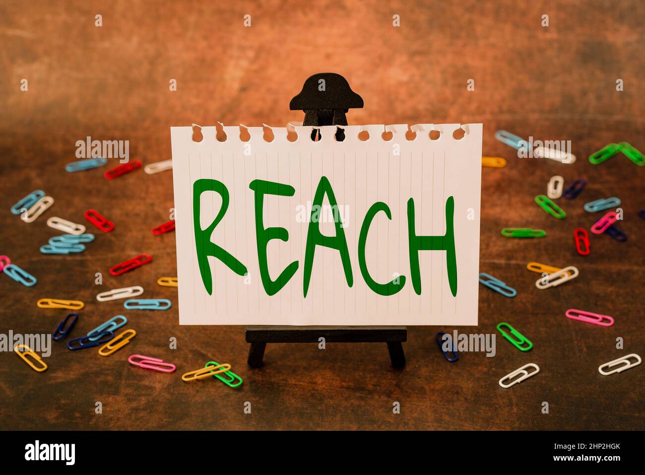 Text sign showing Reach, Business idea the distance within which ...