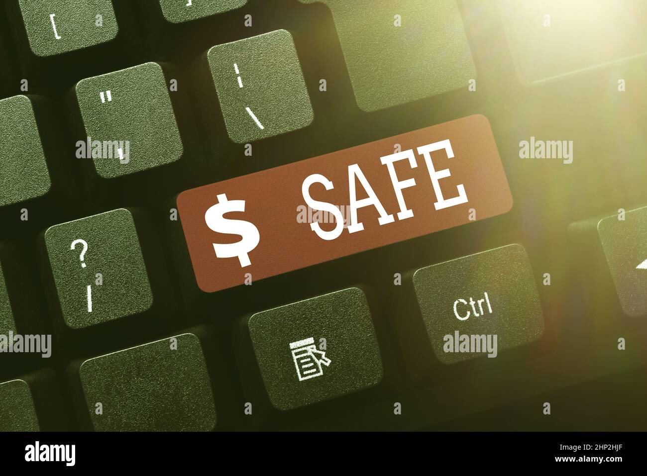 Hand writing sign Safe, Business idea protected from or not exposed to ...