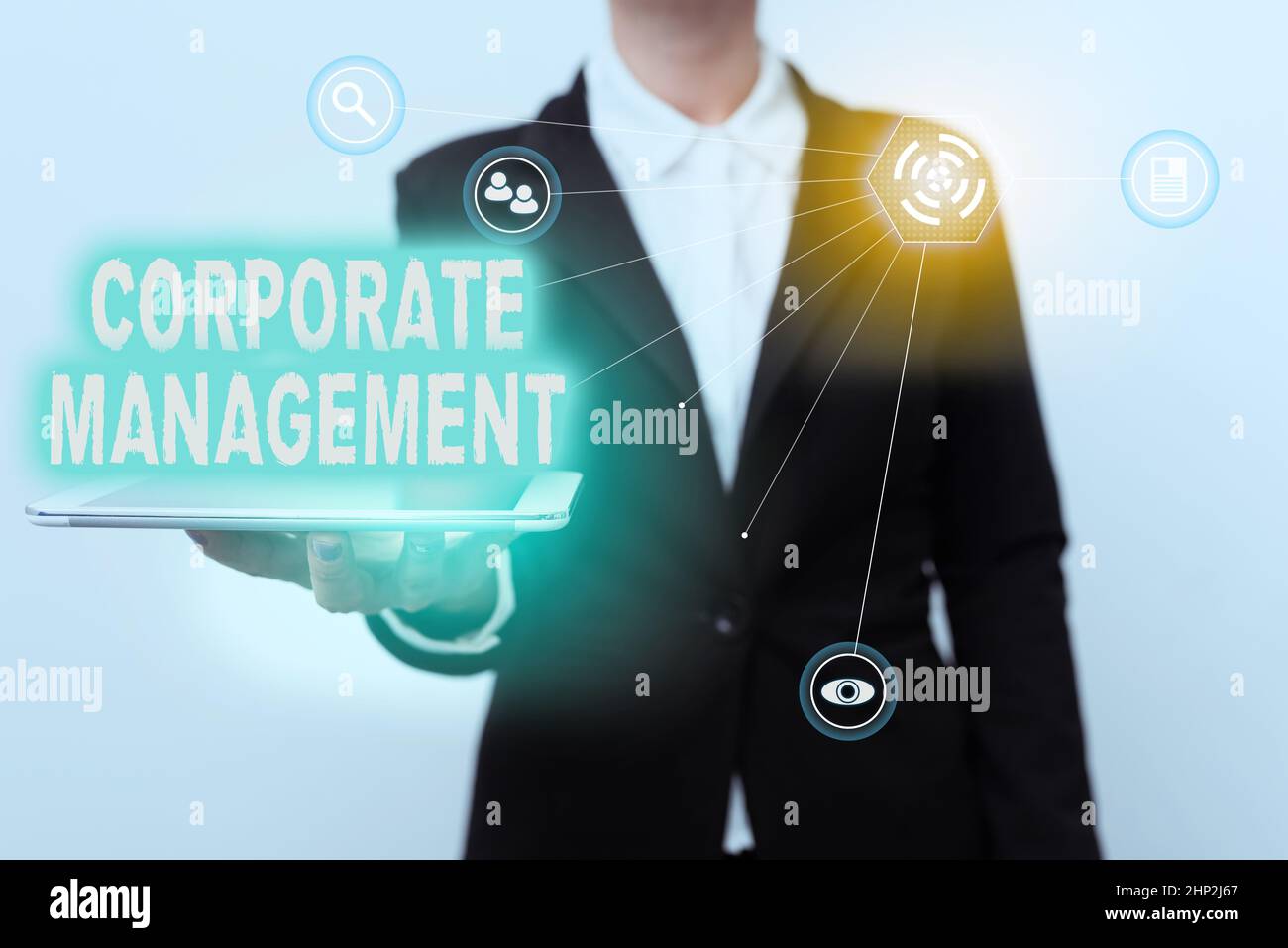Writing displaying text Corporate Management, Business approach all ...