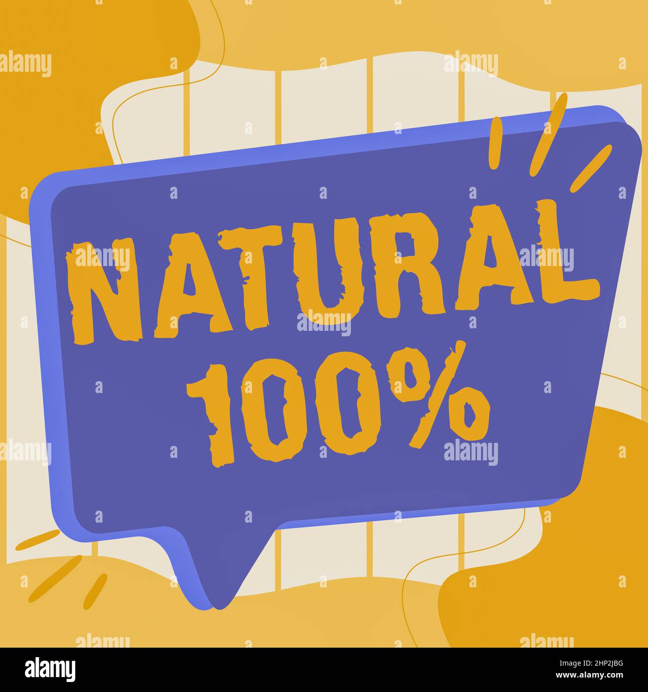 Text caption presenting Natural 100 Percent, Business showcase ...