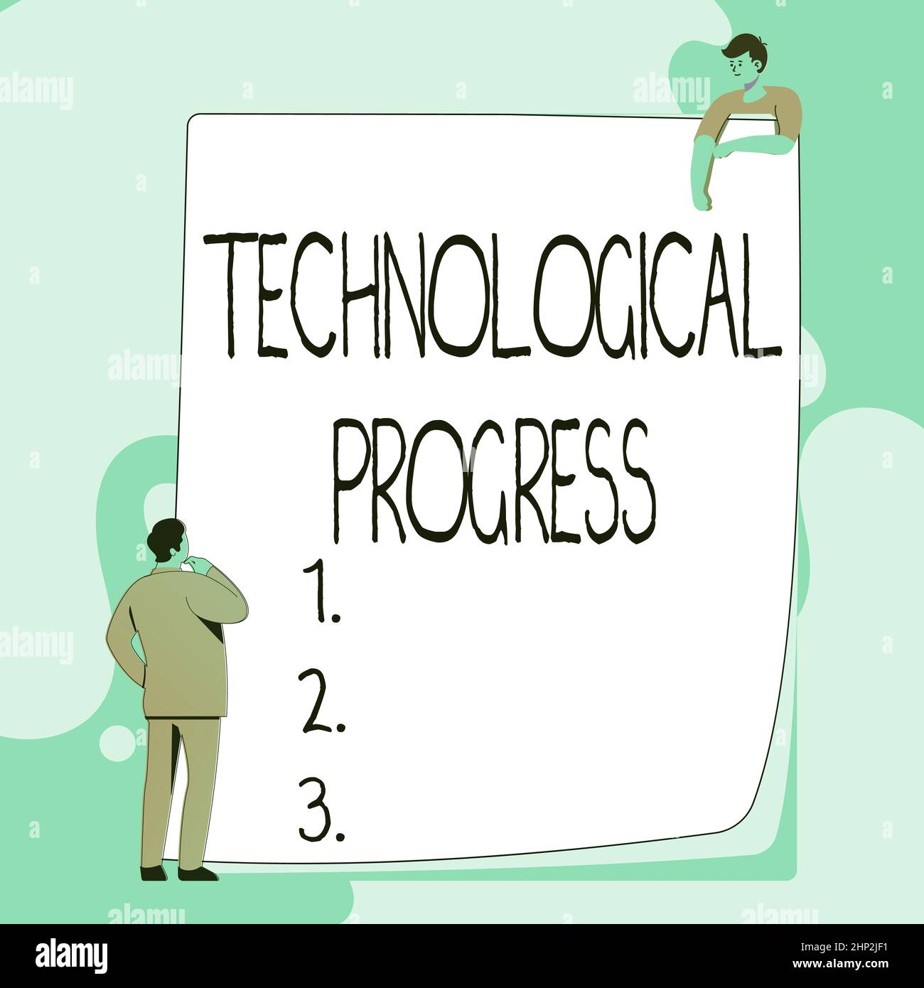 Writing displaying text Technological Progress, Word Written on overall ...