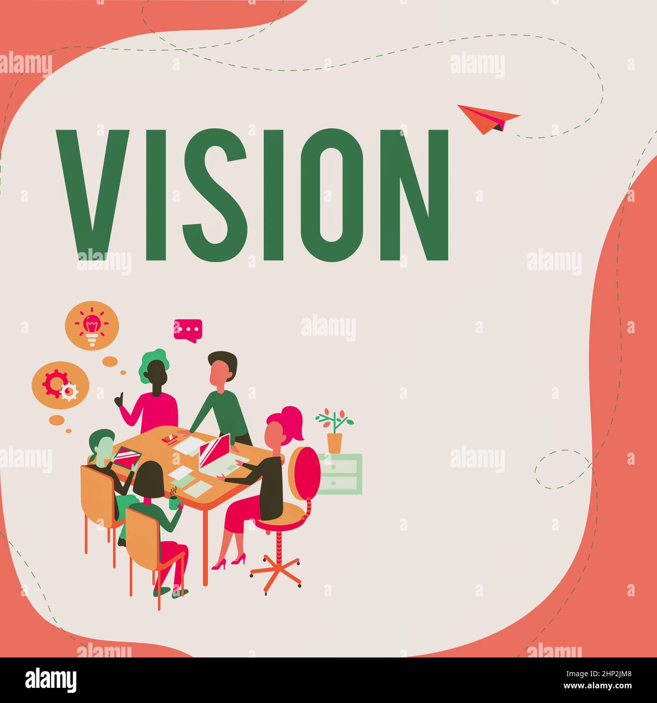 Text sign showing Vision, Conceptual photo ability to think about or ...