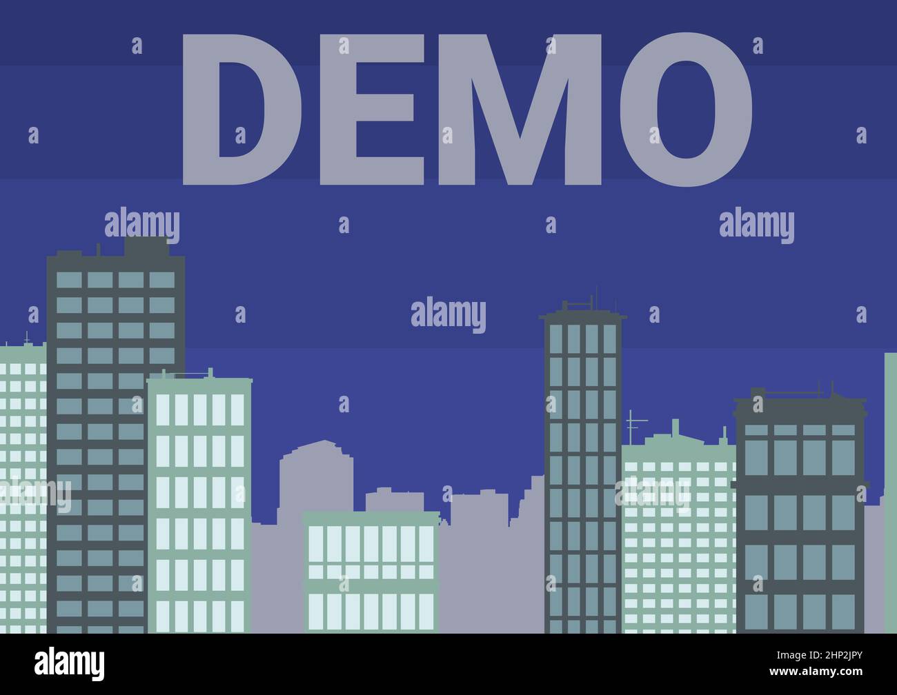Conceptual display Demo, Word Written on Demonstration of a product ...