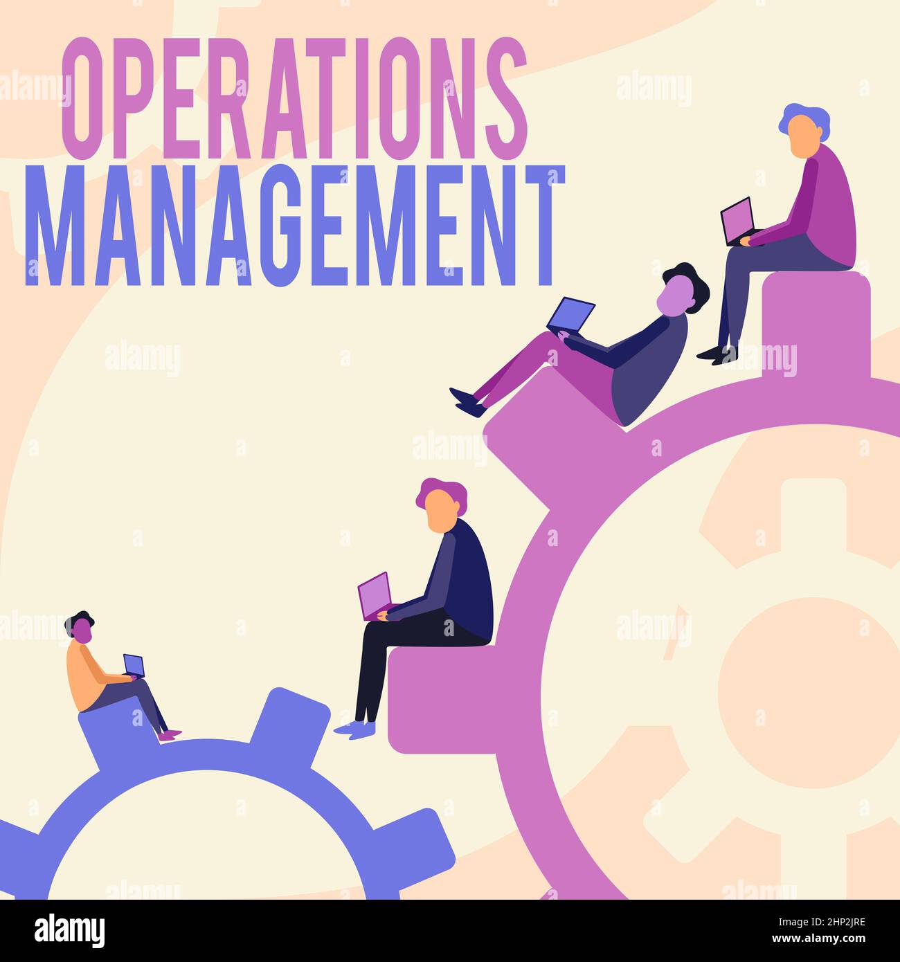 Text sign showing Operations Management, Business concept ensure Inputs to Output the Production ...