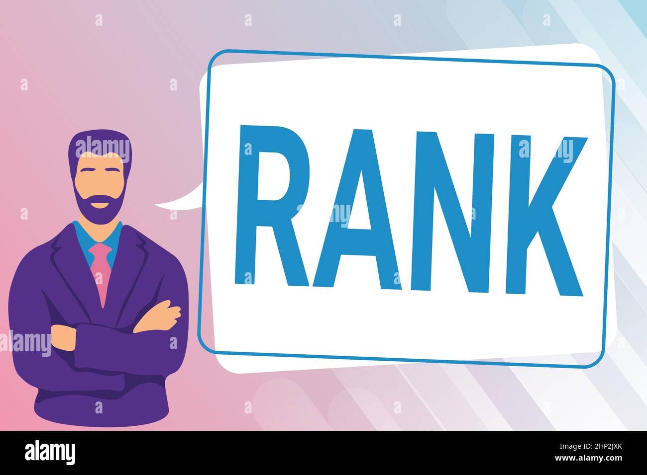 Sign displaying Rank, Concept meaning The showing or things that belong ...