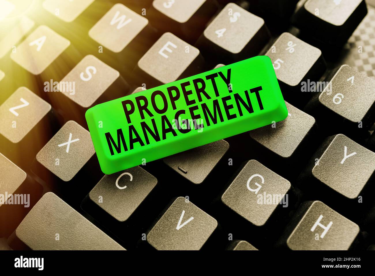 Sign displaying Property Management, Internet Concept Overseeing of ...