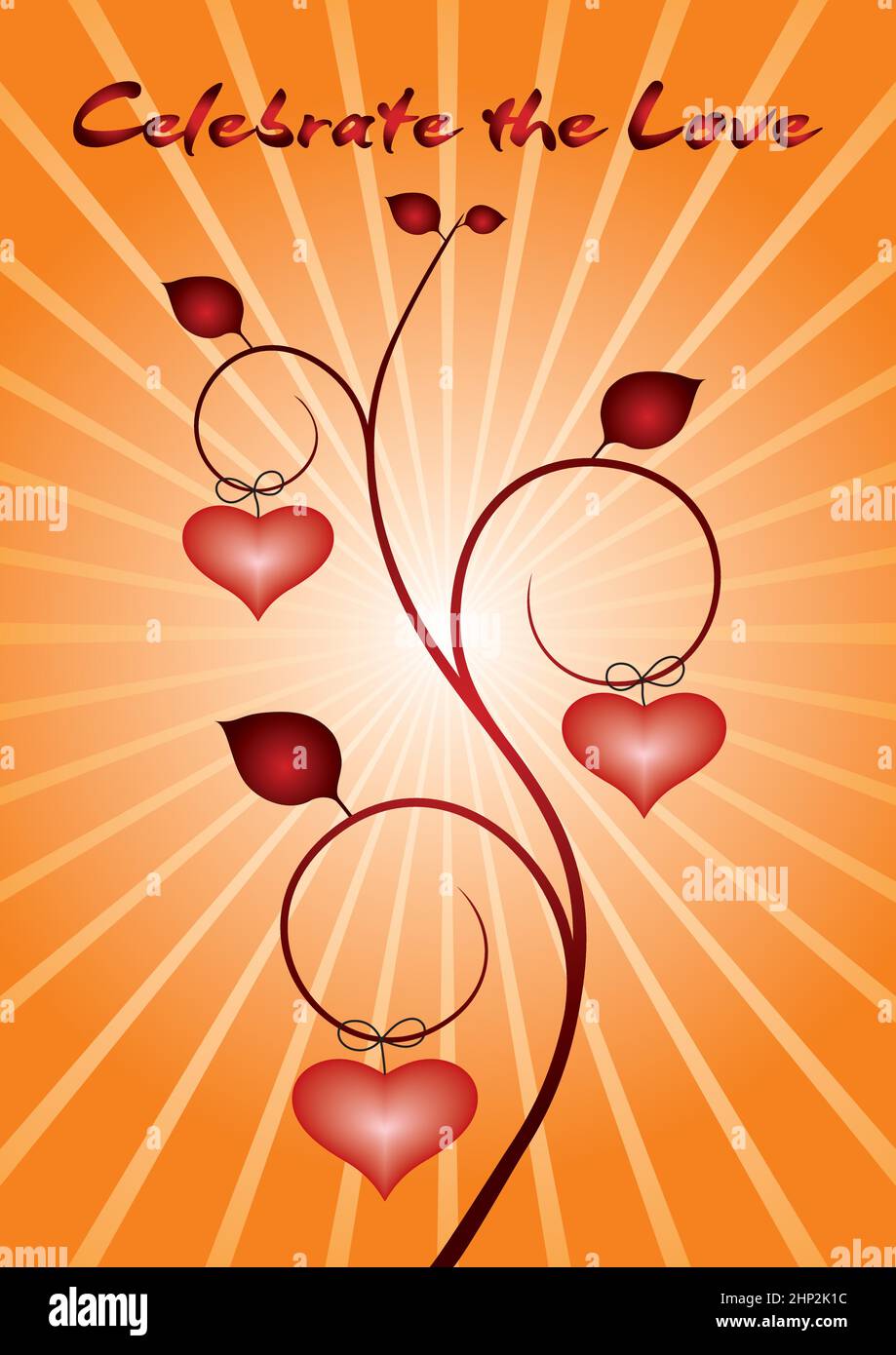 Celebrate the Love - abstract background and greеting card with elegant ...