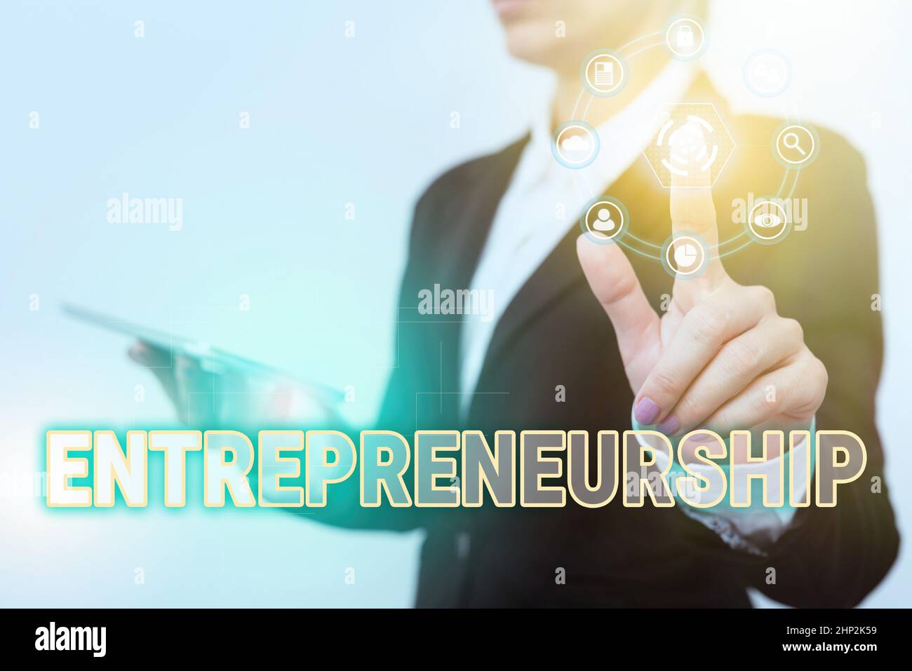 Handwriting text Entrepreneurship, Word Written on Process of designing ...