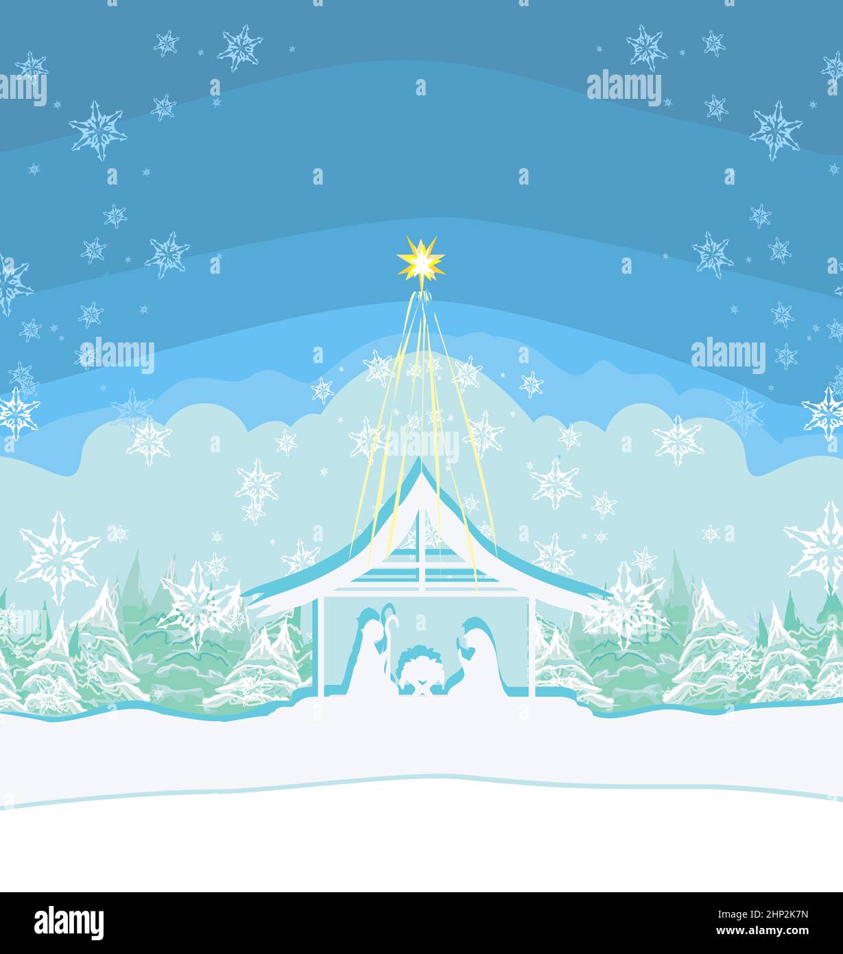 Birth of Jesus in Bethlehem - abstract card Stock Photo - Alamy