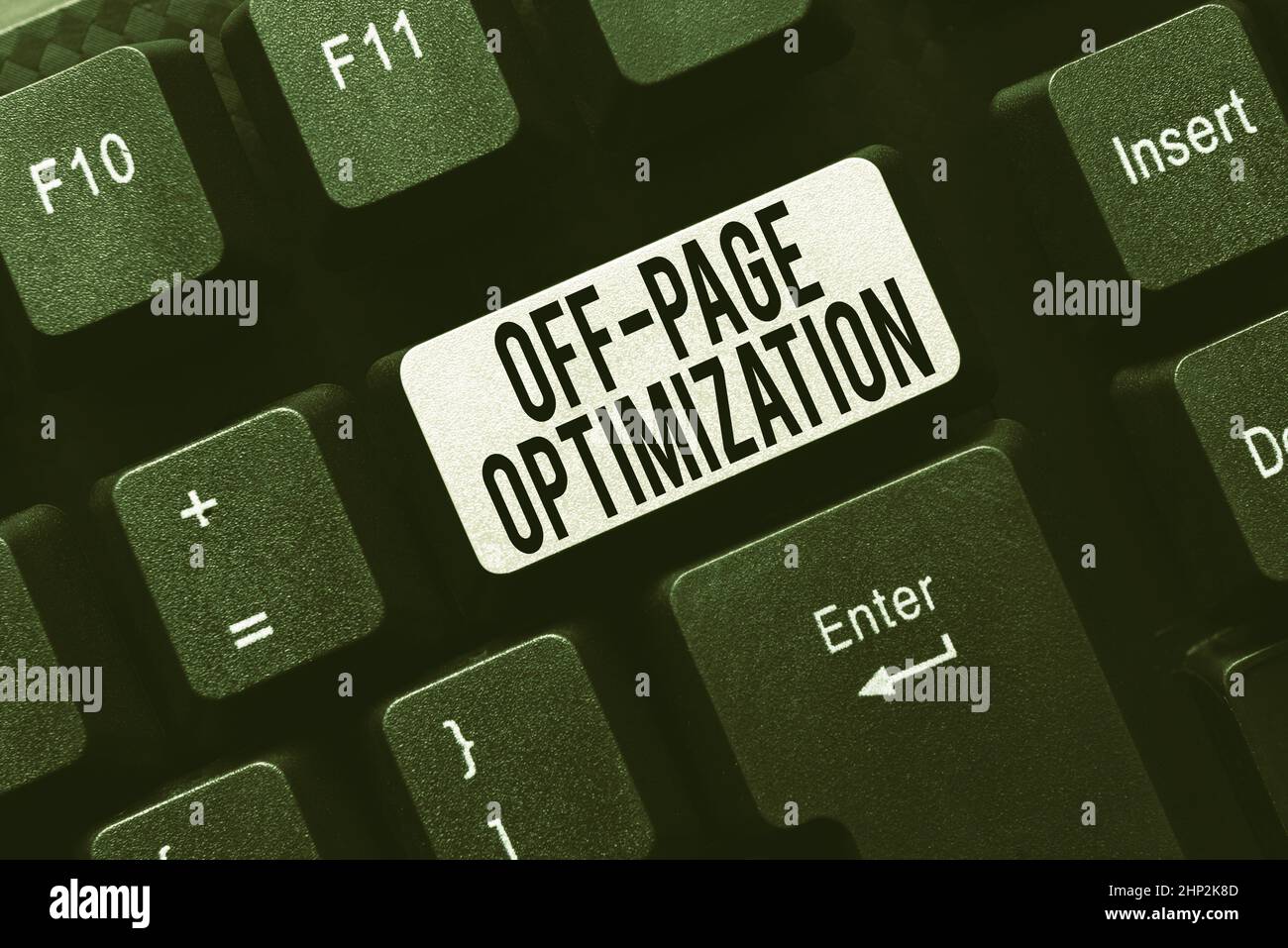 Hand writing sign Off Page Optimization, Business approach Website ...