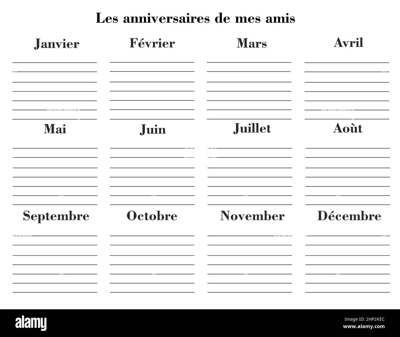 New french calendar Cut Out Stock Images & Pictures - Alamy