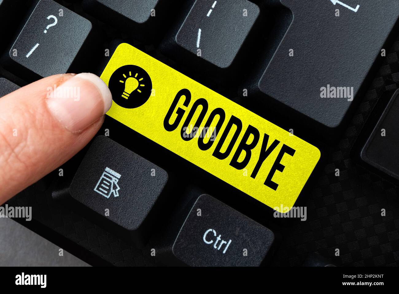 Conceptual display Goodbye, Business approach used to express good ...