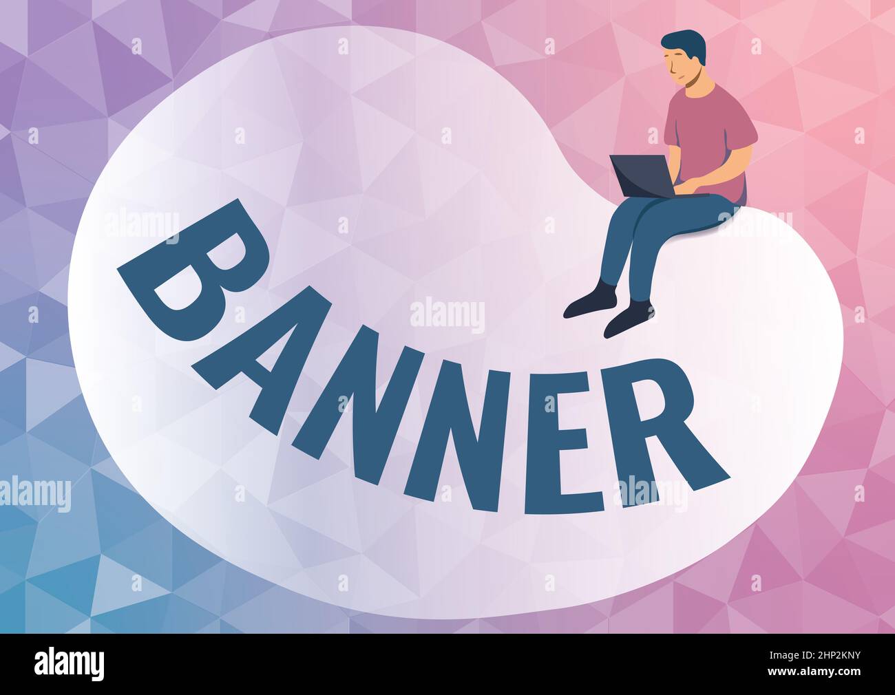 Conceptual display Banner, Concept meaning long strip cloth bearing ...