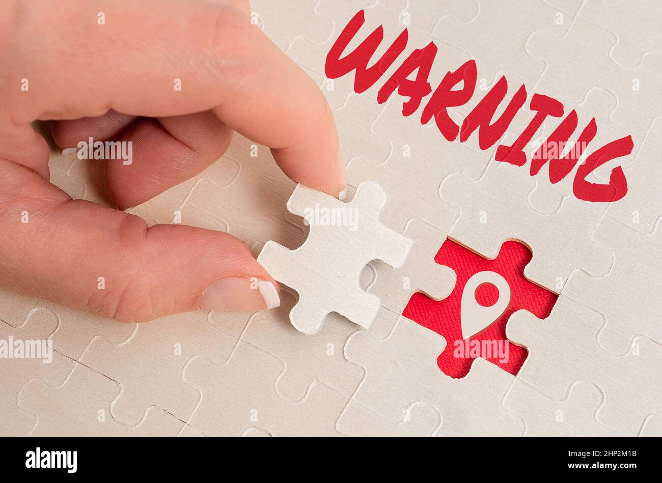 Sign displaying Warning, Business approach Advice Sign for possible ...