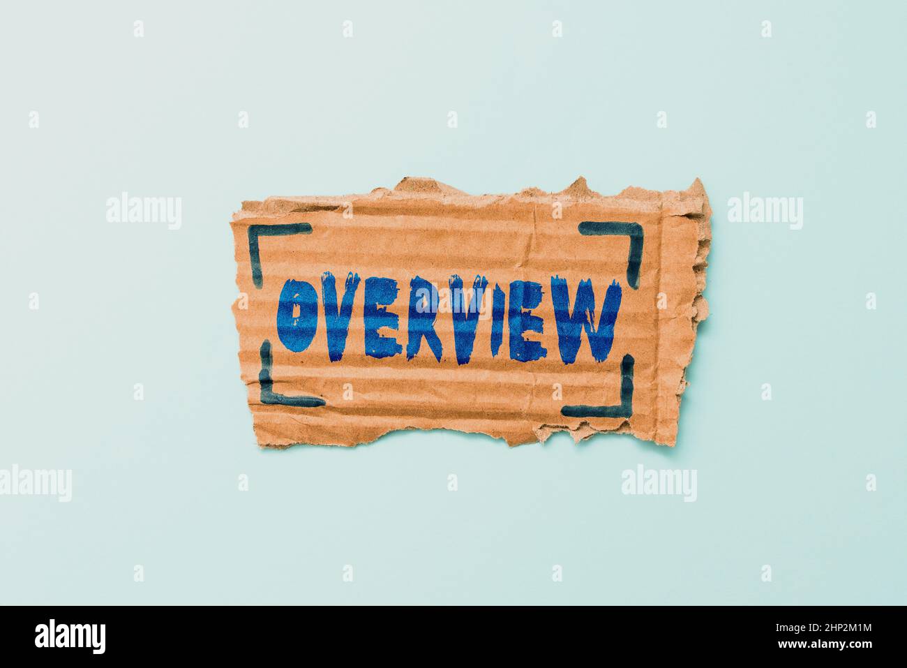 Handwriting text Overview, Business approach the general review or ...