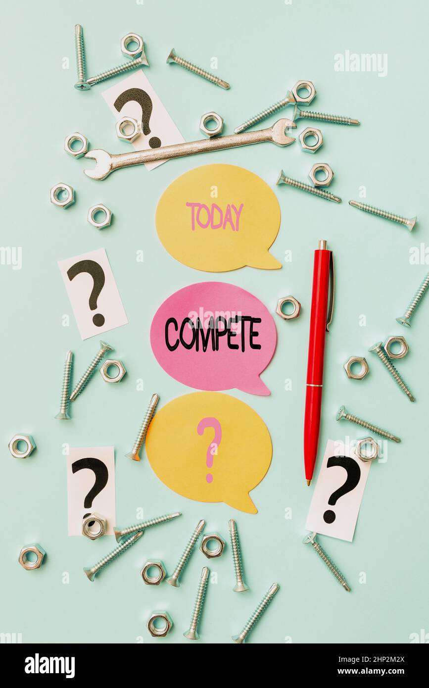 Compete word hi-res stock photography and images - Alamy