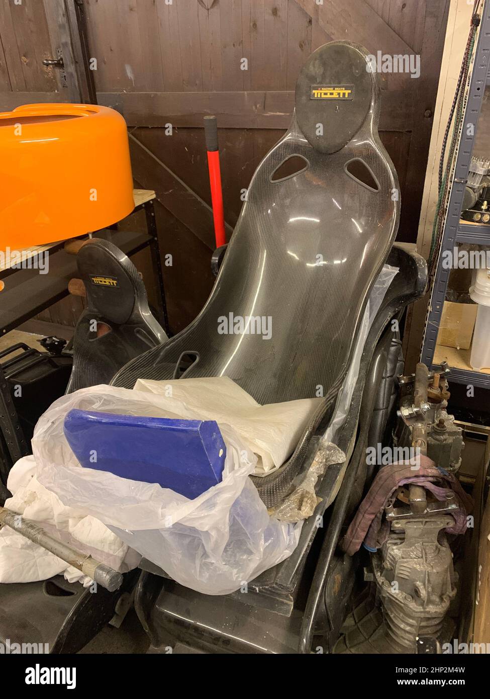 Racing drivers seat for a British Sports car or hill climb car plastic ...