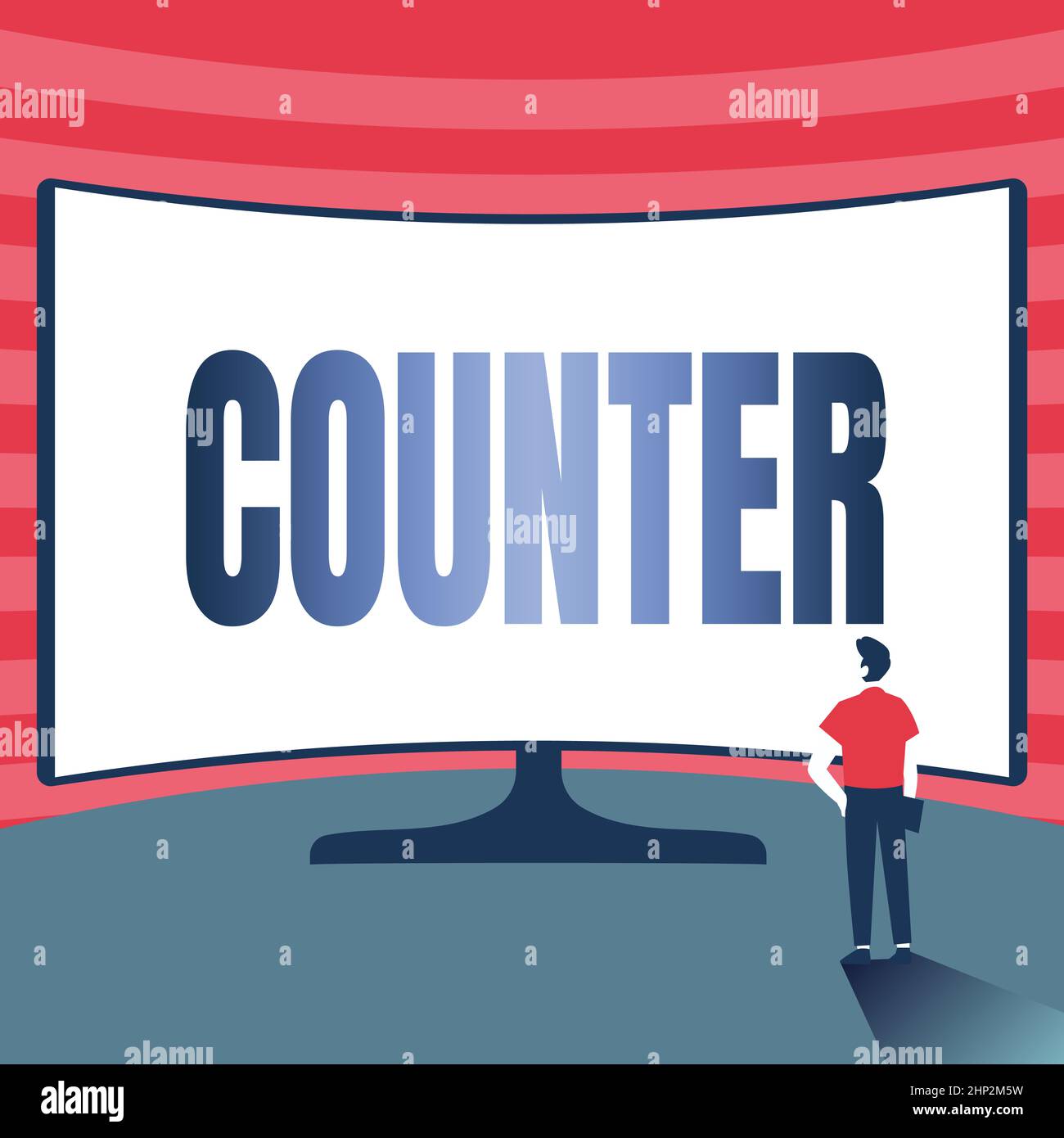 Text sign showing Counter, Word for a surface used for making ...