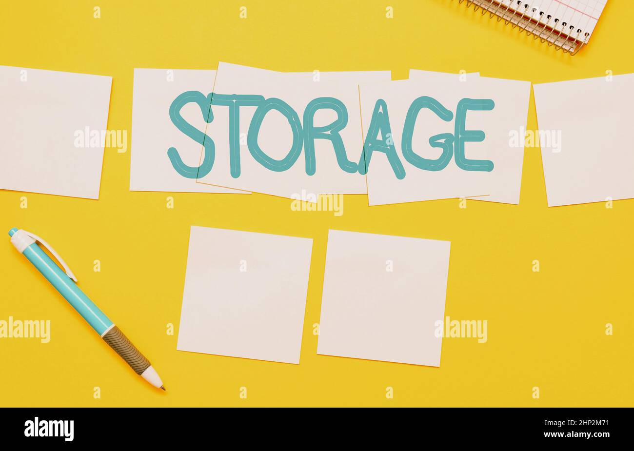 Text caption presenting Storage, Business concept Action of storage ...