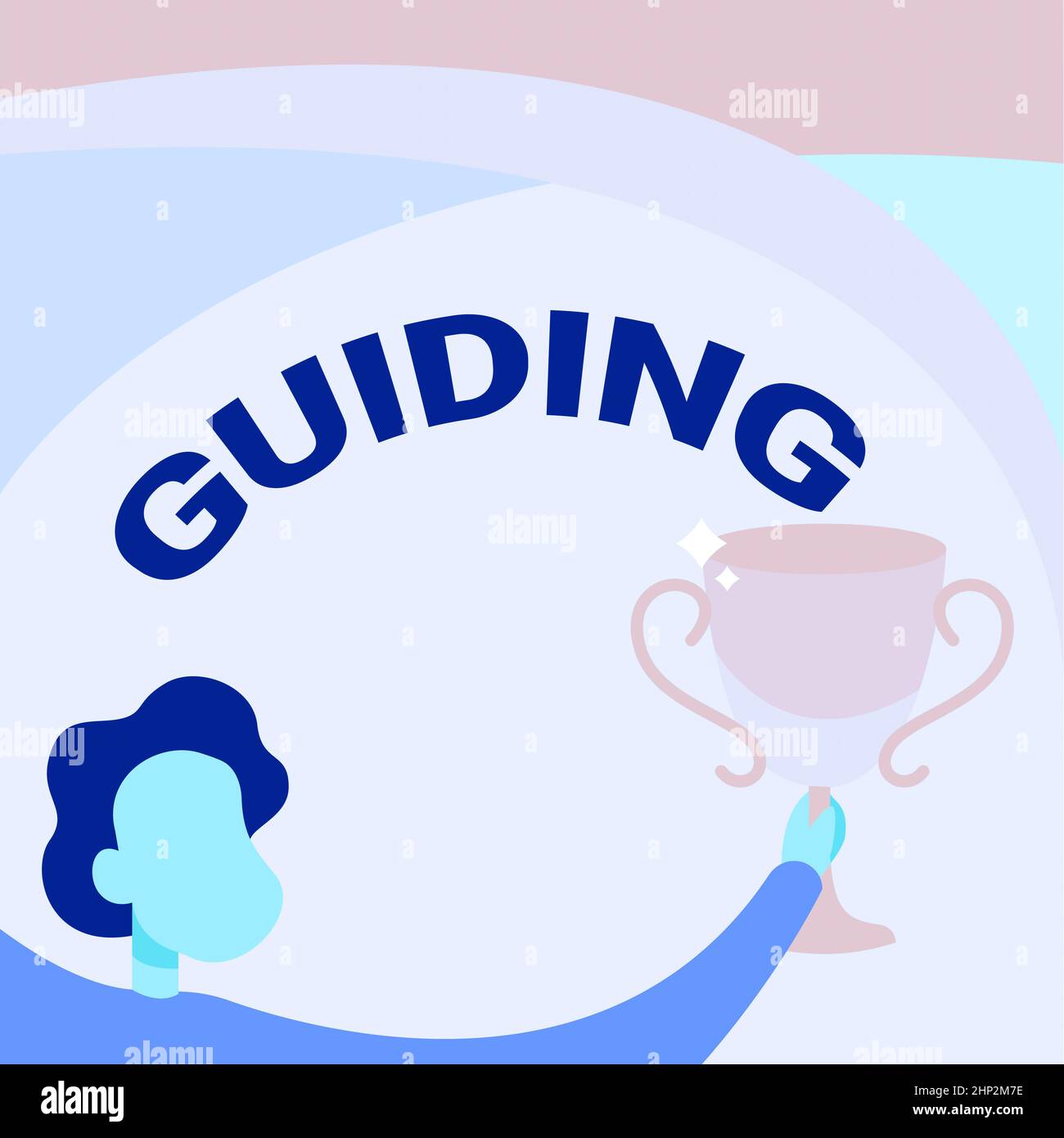 Text showing inspiration Guiding, Concept meaning to show someone how ...