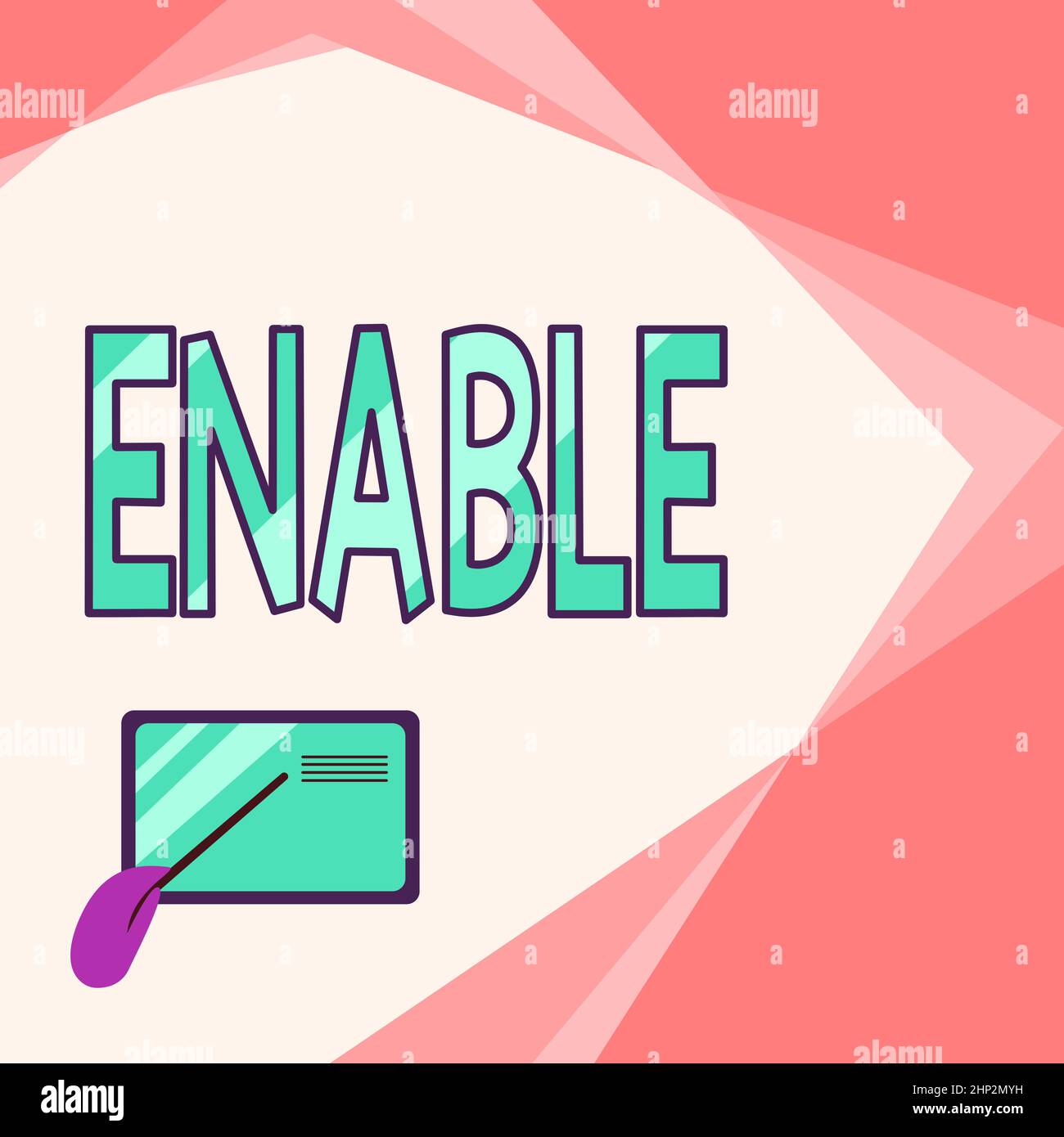 Writing displaying text Enable, Internet Concept give someone or ...