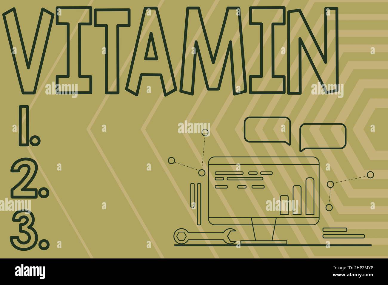 Text showing inspiration Vitamin, Word Written on group of organic ...