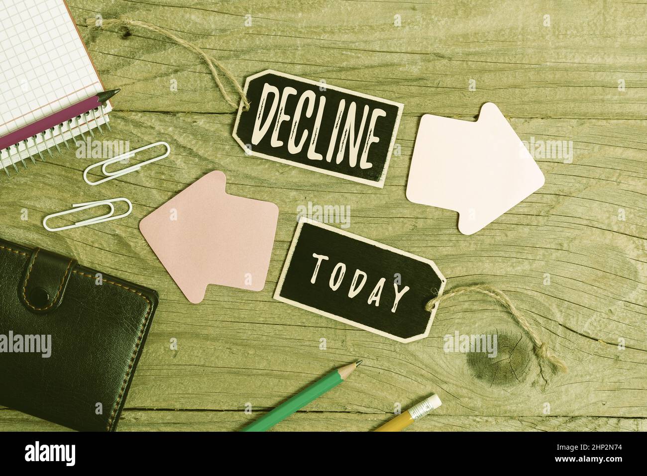 Text caption presenting Decline, Word for Become smaller fewer less ...