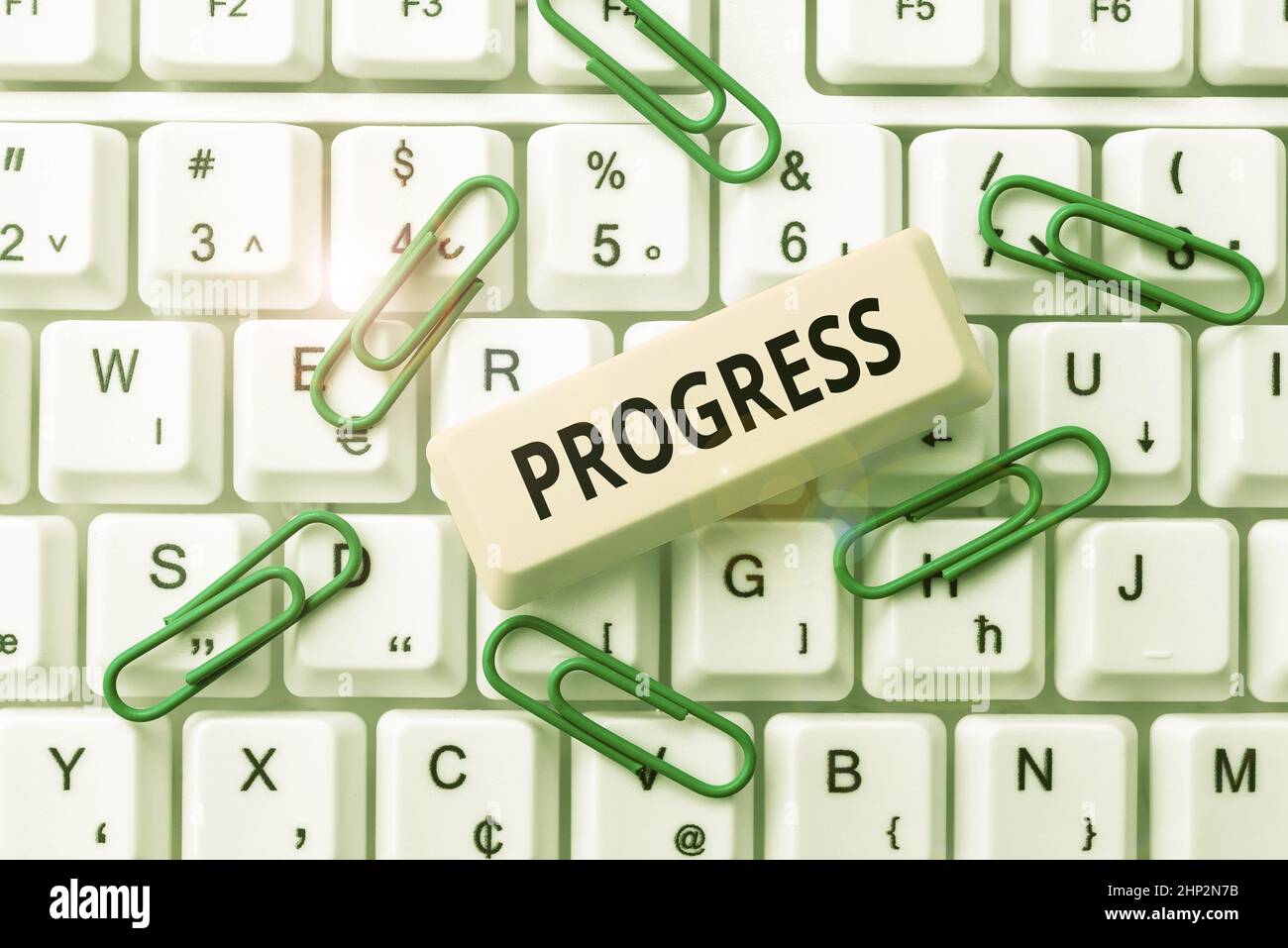 Handwriting text Progress, Word Written on development towards an ...