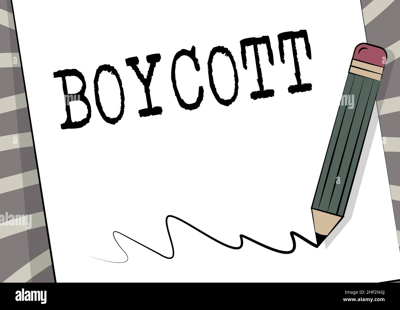Conceptual display Boycott, Business concept stop buying or using the ...