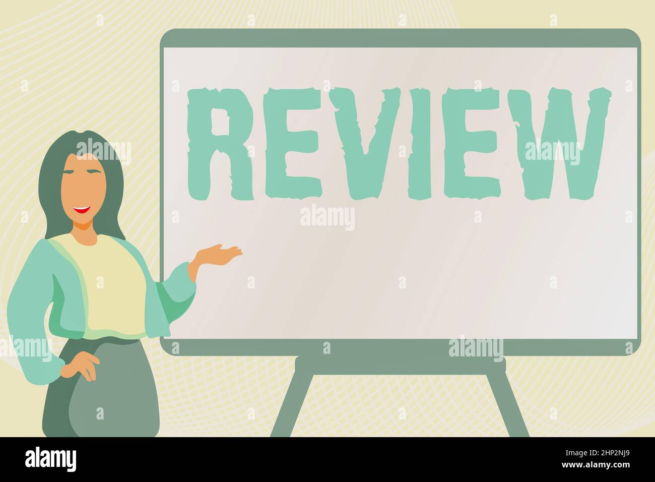 Hand writing sign Review, Word for assessment of something intention of ...