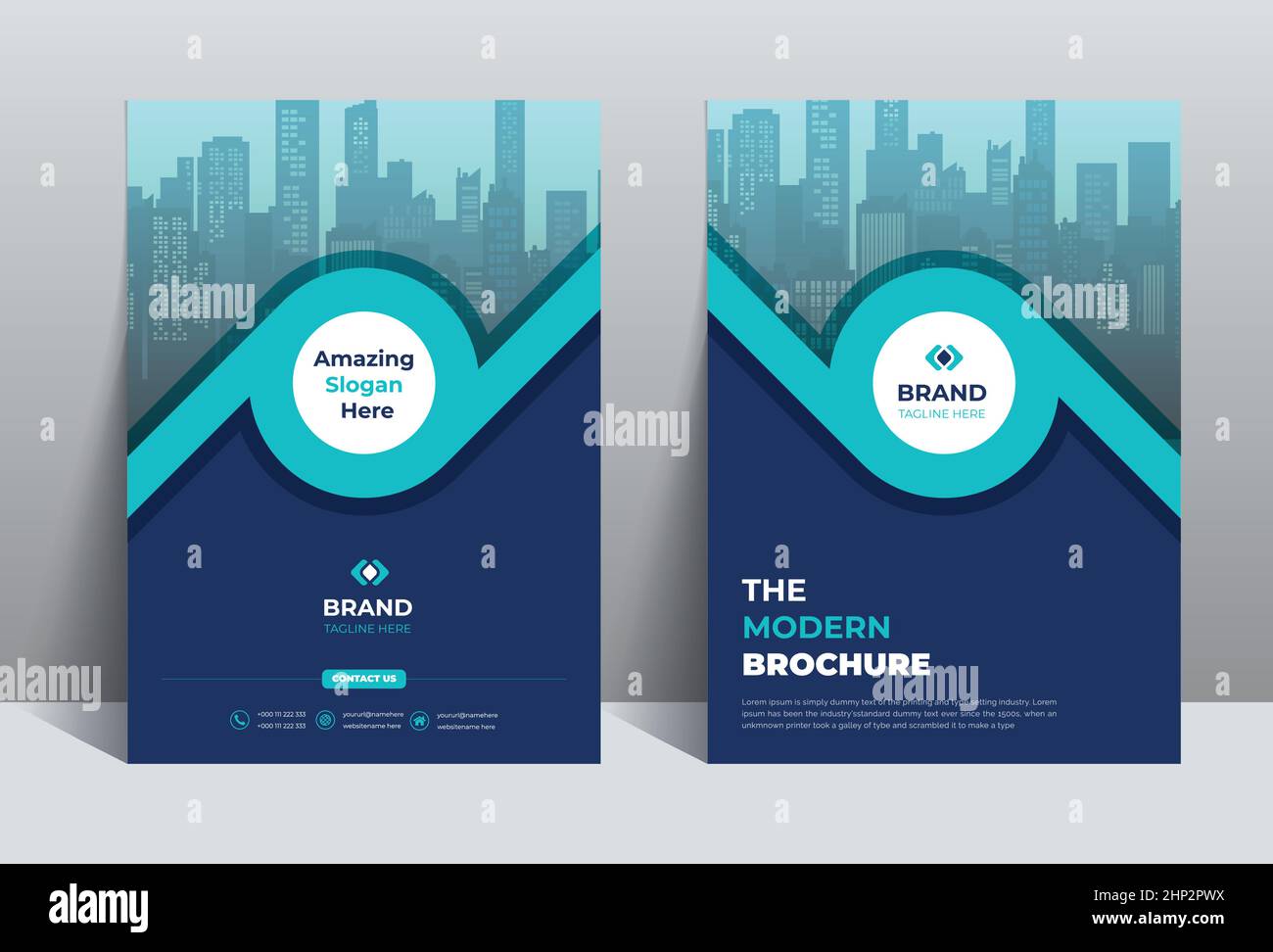 Green annual report brochure hi-res stock photography and images - Alamy