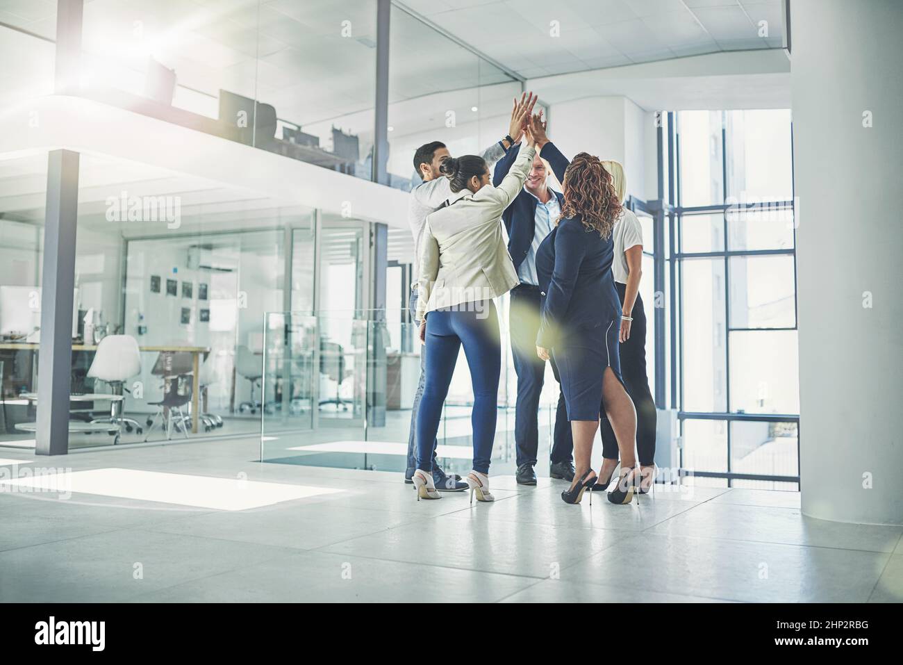 Teamwork is their number one priority. Shot of a diverse group of ...