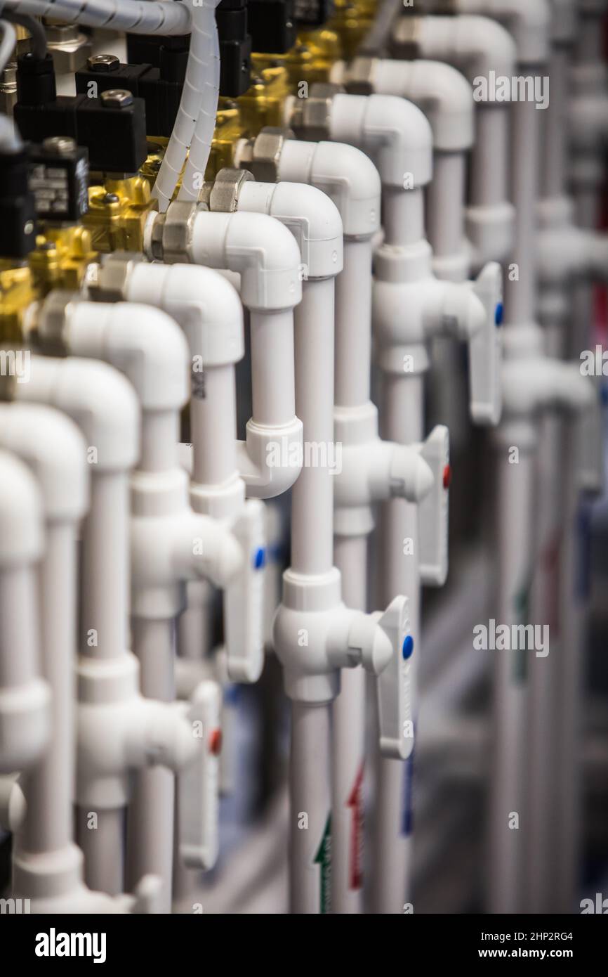Image of various PVC pipes and fittings Stock Photo - Alamy