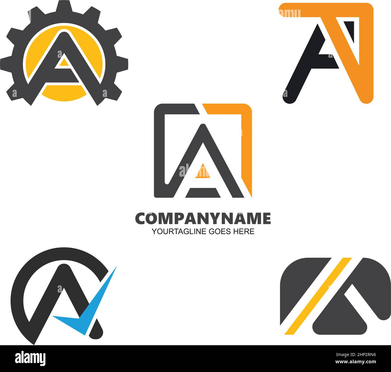 Letter a arrow logo Cut Out Stock Images & Pictures - Alamy