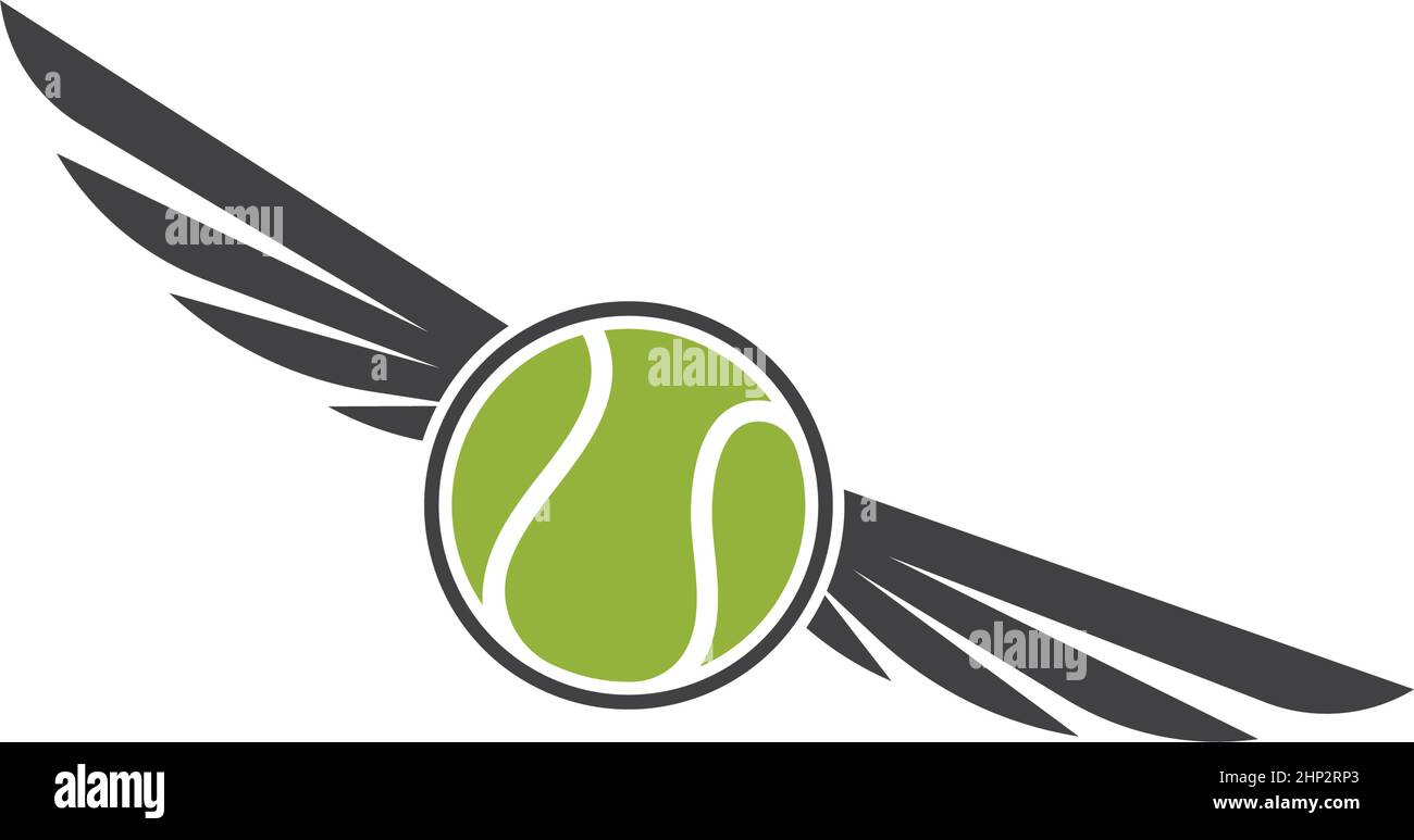 tennis ball wings icon vector illustration design template Stock Vector ...