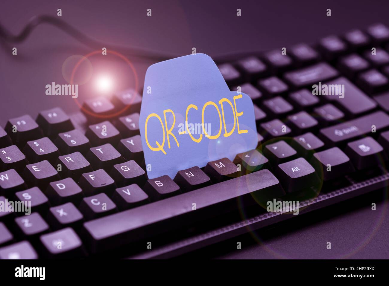 Handwriting text Qr Code, Concept meaning the trademark for a type of ...