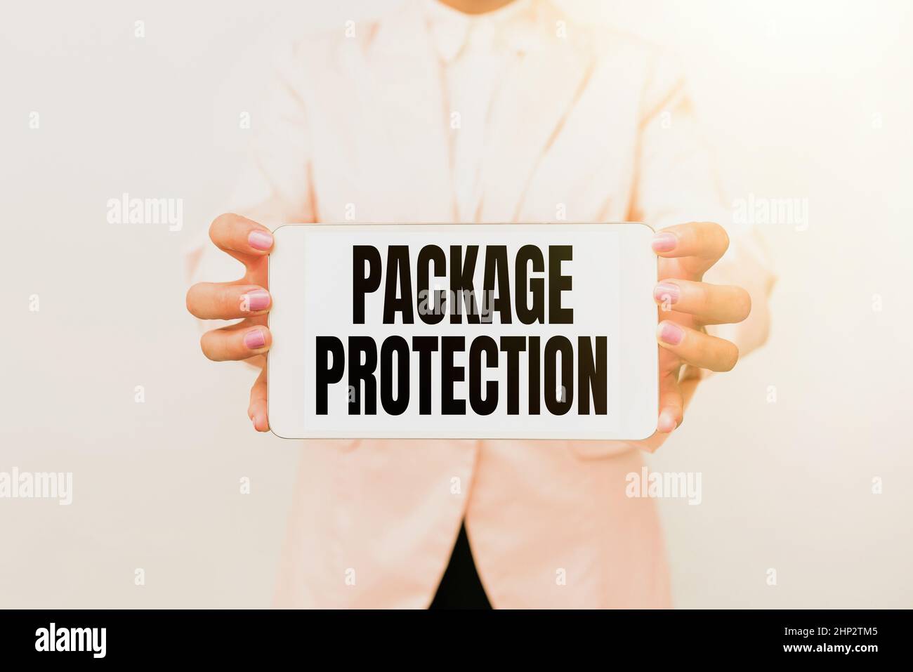 Text showing inspiration Package Protection, Business concept Wrapping ...