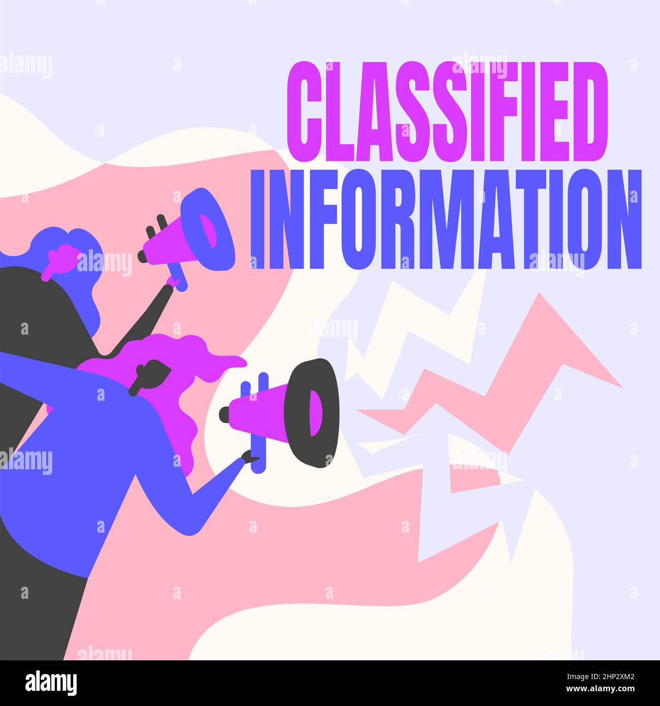 Text showing inspiration Classified Information, Word Written on ...