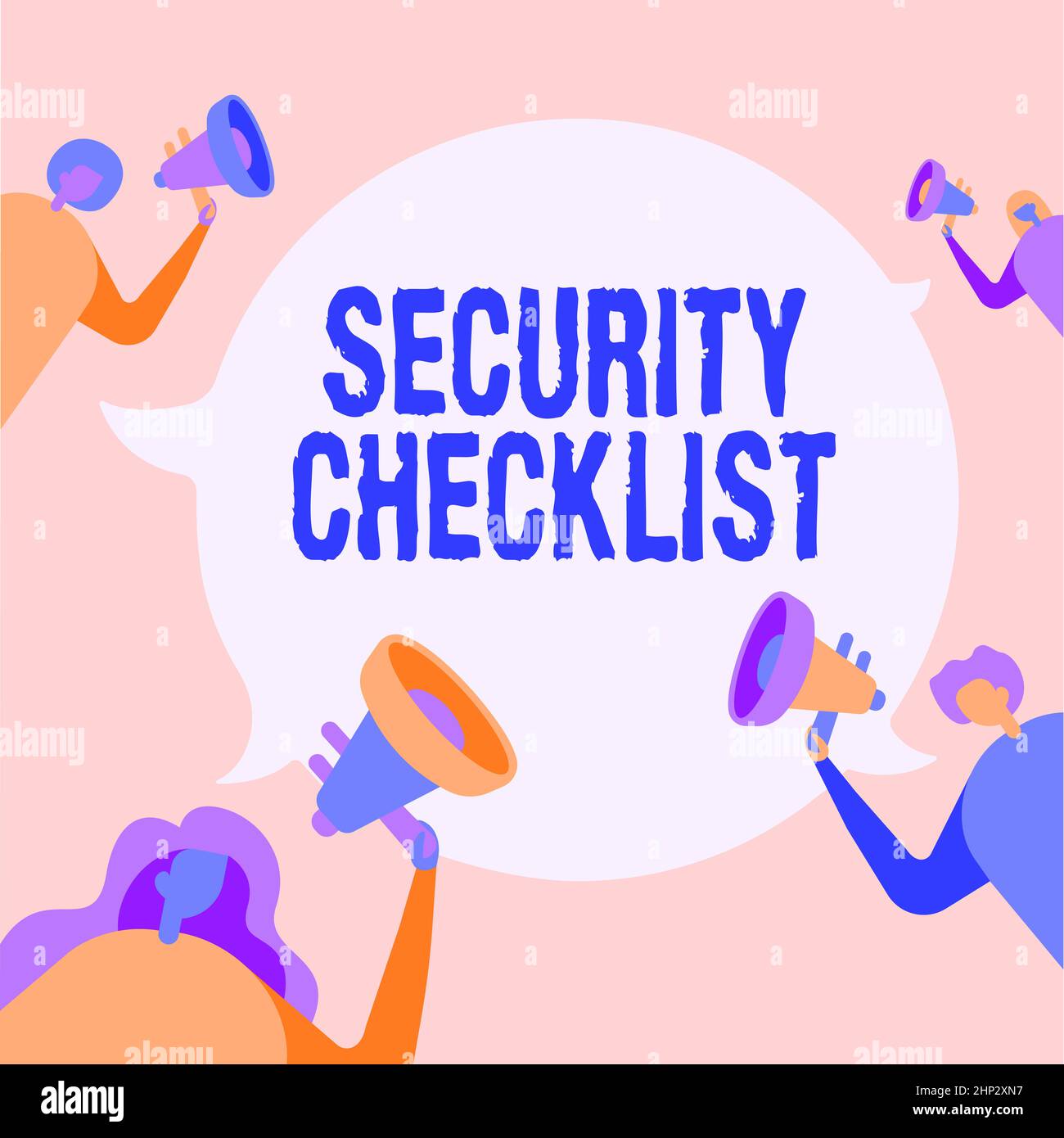 Hand writing sign Security Checklist, Business idea Protection of Data ...