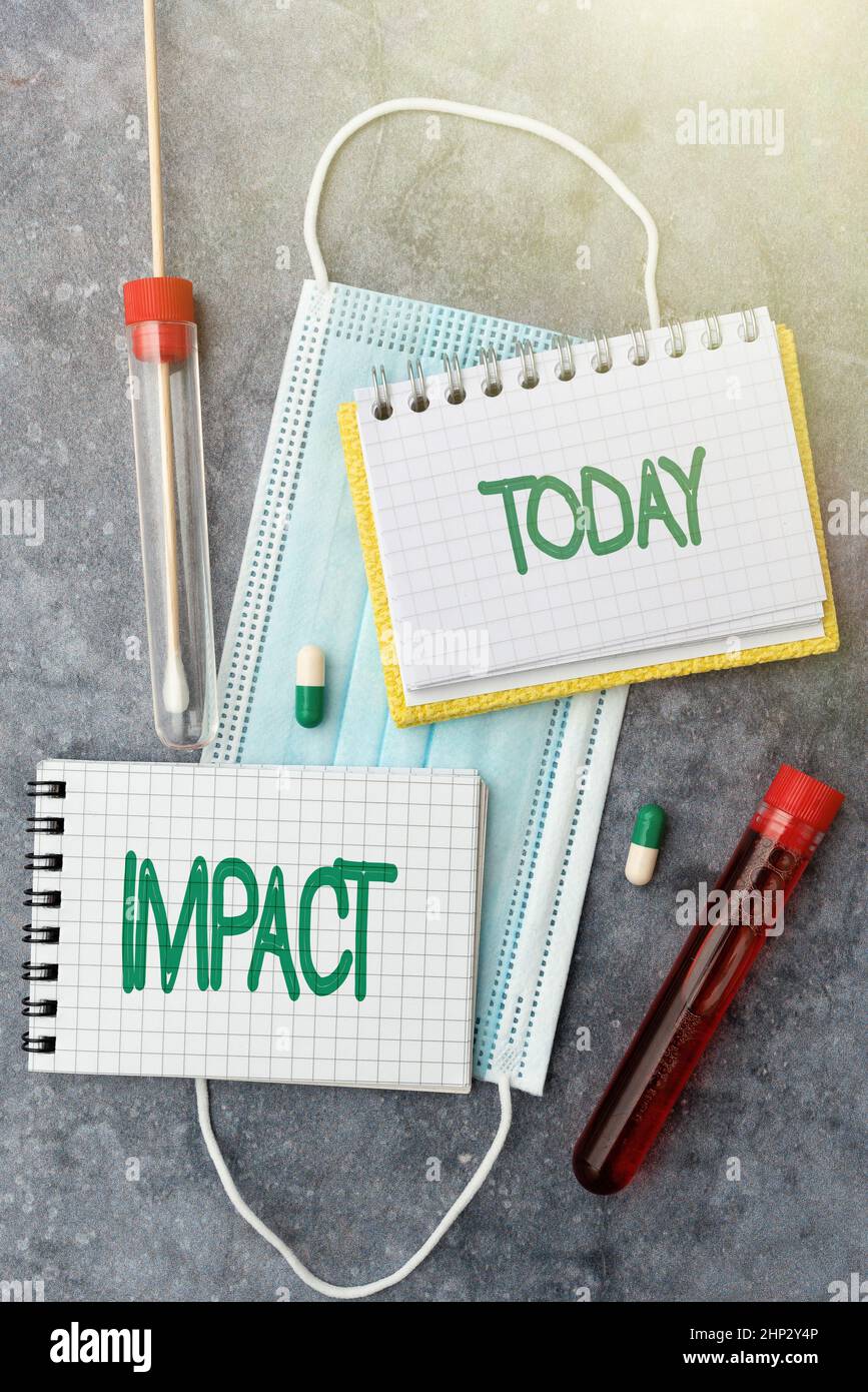 Writing displaying text Impact, Internet Concept action of one object ...