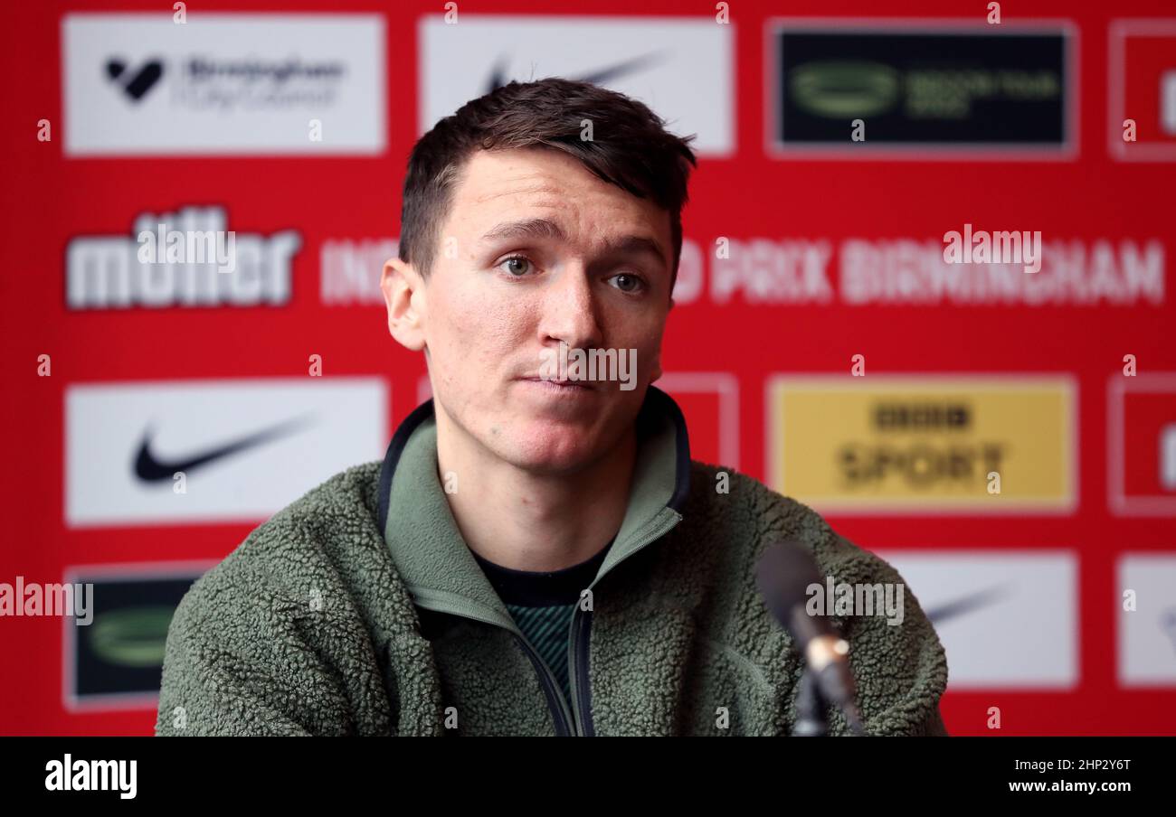 Jake Wightman during a press conference ahead of the Muller Indoor ...