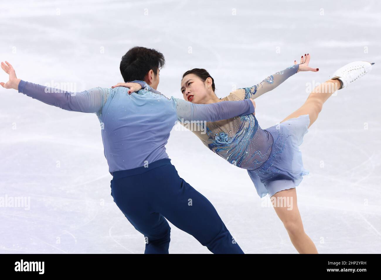 Beijing, China. 18th Feb, 2022. Peng Cheng & Jin Yang (CHN) Figure Skating : Pairs Short Program ...