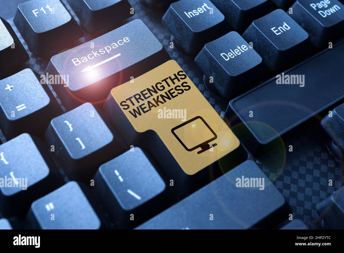 Text showing inspiration Strengths Weakness, Business showcase ...