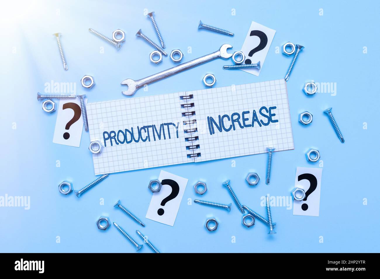 Text caption presenting Productivity Increase, Business idea get more ...