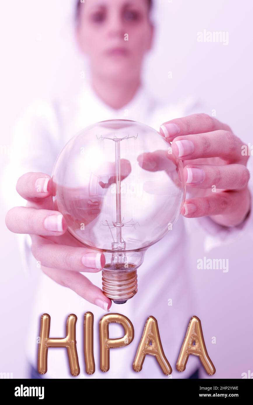 Inspiration showing sign Hipaa, Word for Acronym stands for Health ...