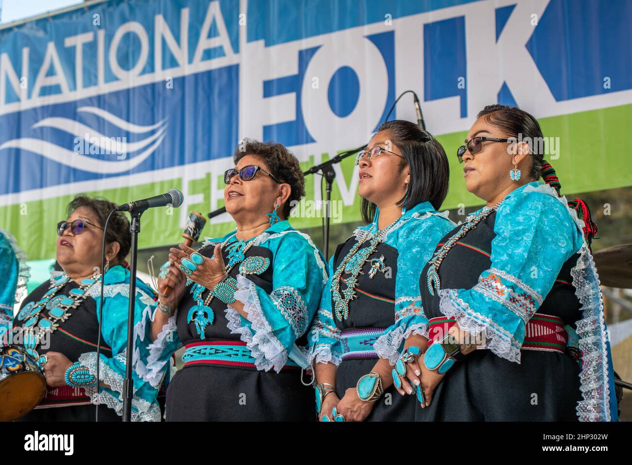 Zuni Olla Maidens performing at the 2021 National Folk Festival in ...